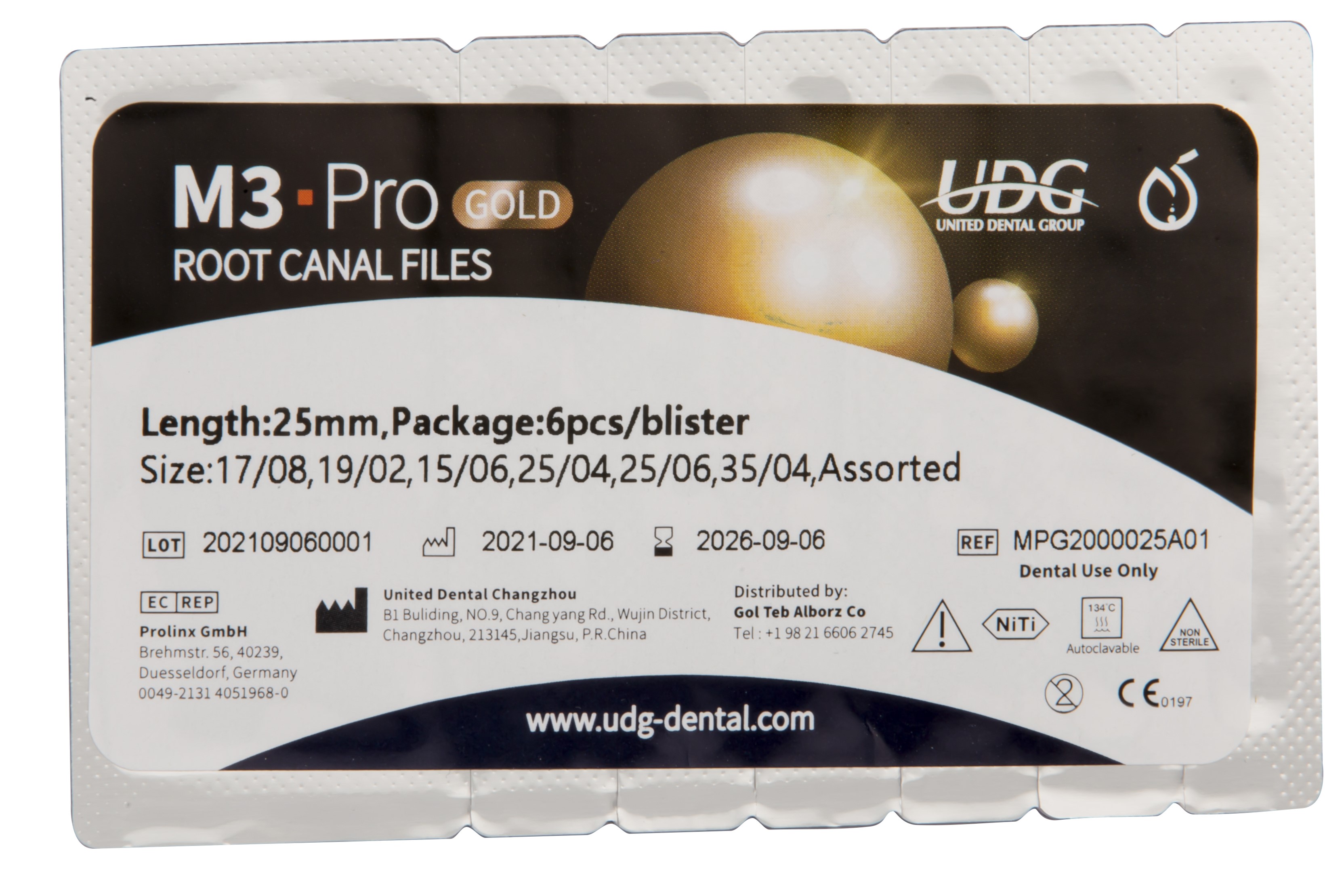 شرکت گل طب البرز | فايل روتاری اندودنتیکس برند ام‌تری پرو‌گلد سایز ...