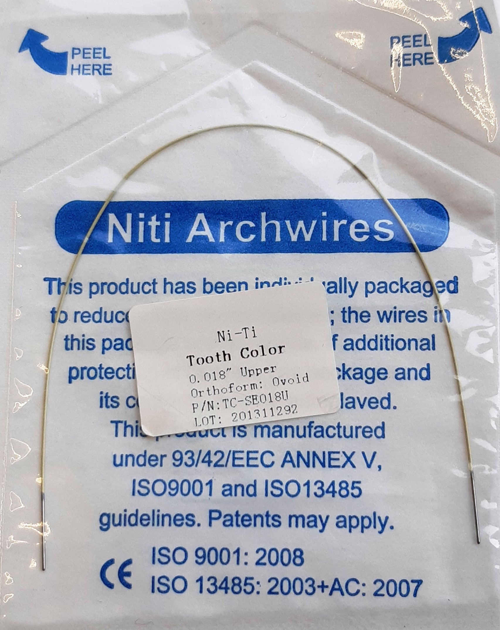 Arch Wire SS 0.16 Tooth Color China