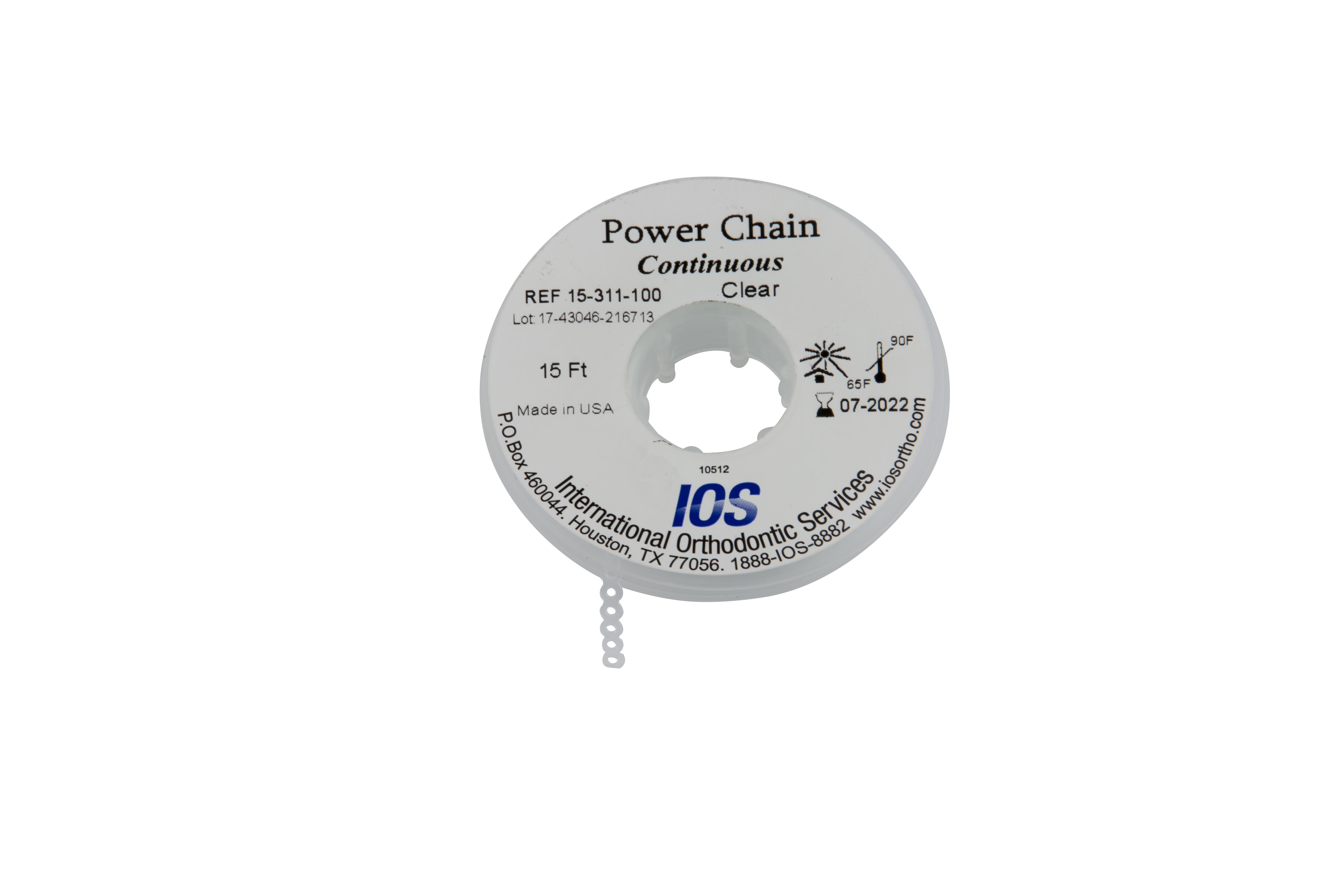 شرکت گل طب البرز | Orthodontic Power Chain 15 Ft - IOS